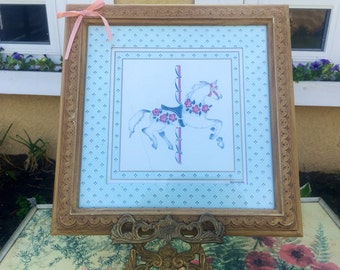Vintage carousel wall art | Etsy