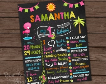 Flamingo chalkboard | Etsy