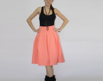 Peach skirt | Etsy