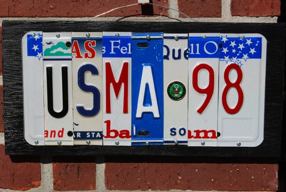 Custom 6 letter license plate sign