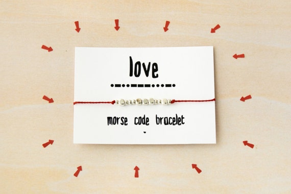 Love morse code bracelet morse code love morse code