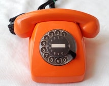 Popular items for orange telephone on Etsy