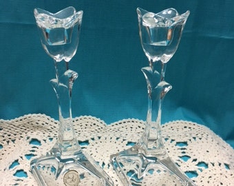 Crystal candlesticks | Etsy