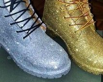 FREE SHIPPING Custom Glitter Timberland Boots