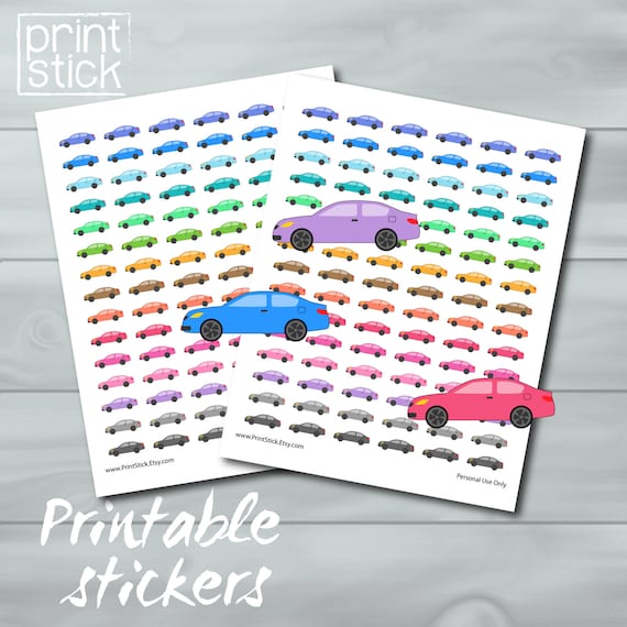 Car Planner Stickers PRINTABLE Perfect for your Erin