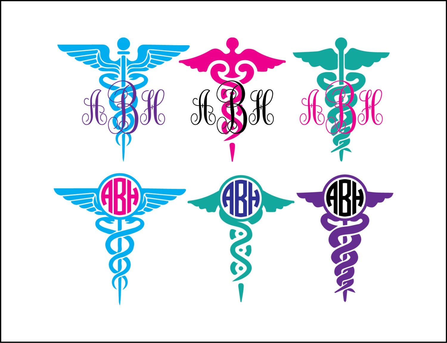 Medical symbol monogram digital download unique doctor svg