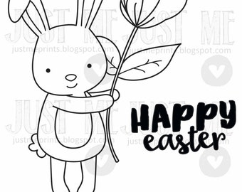 Easter Bunny Digital Clip Art 9 cute bunnies