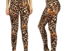 Mix cats leggings Brown