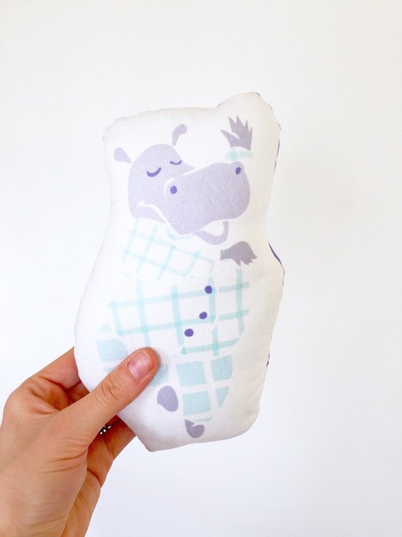 Happy Hippo Mini Plush Hippo Baby Gift Mini Pillow Stuffed