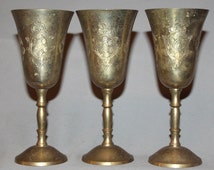 Unique metal goblets related items | Etsy