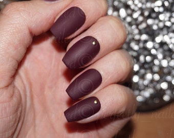 Matte fake nails | Etsy