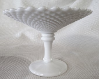 Hobnail milk glass | Etsy