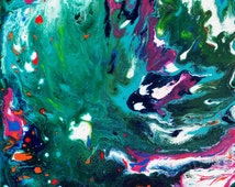 Unique flow art painting related items | Etsy