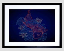 Unique fish art related items | Etsy