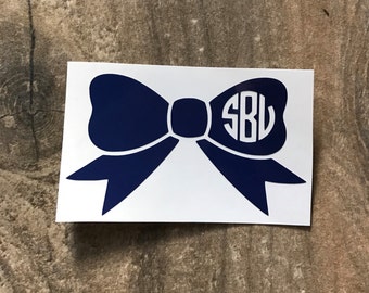 Monogram cheer bow | Etsy