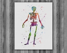 Unique skeleton painting related items | Etsy