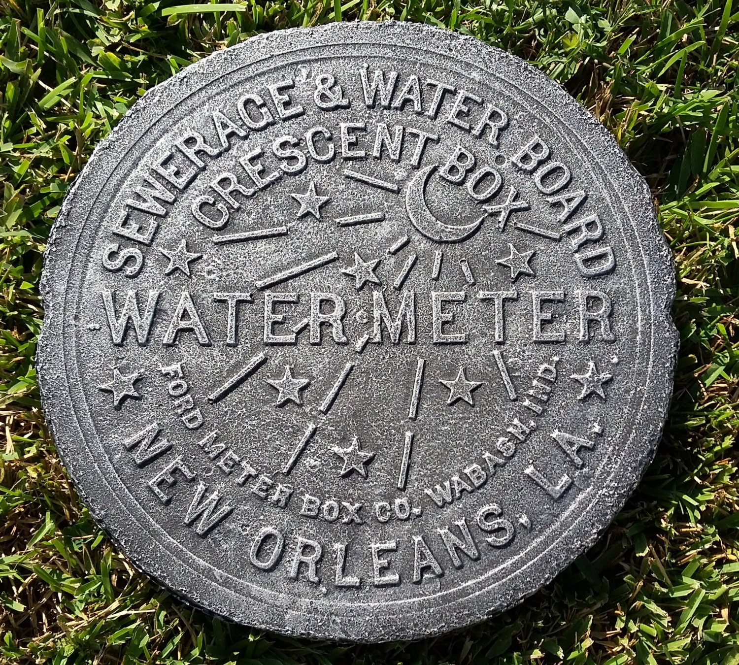 New Orleans Water Meter Cover Silver Finish