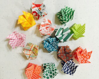 Fabric Origami Pinwheel Box Rust