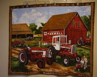 Farmall quilt | Etsy