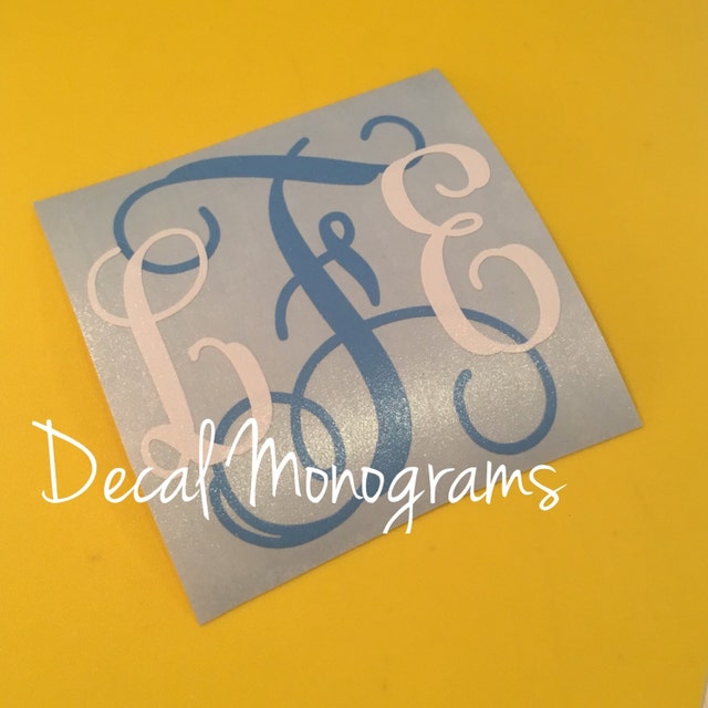 Monogram Vinyl Decals by decalmonograms on Etsy