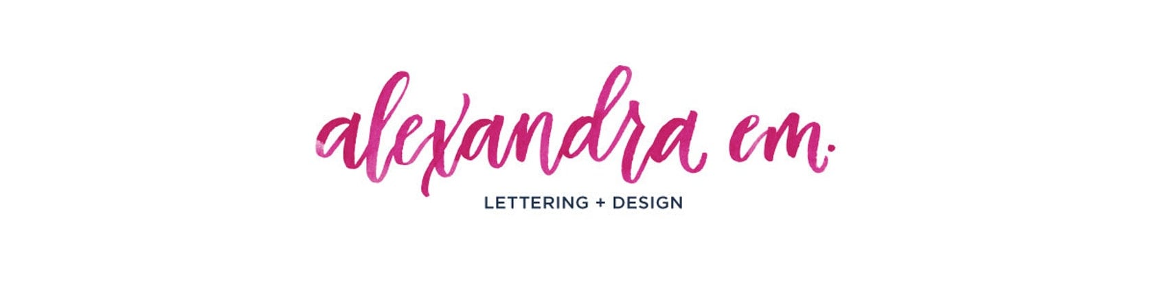 alexandra em. lettering design by alexandraemdesigns on Etsy