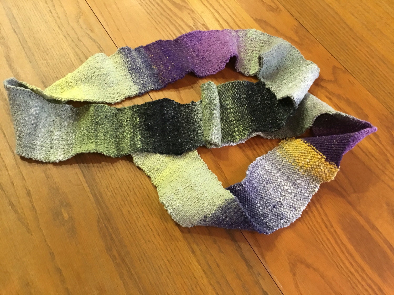 Multi-color Neck Wrap in cotton wool nylon and silk blend.