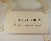 Unique reserved row sign related items | Etsy