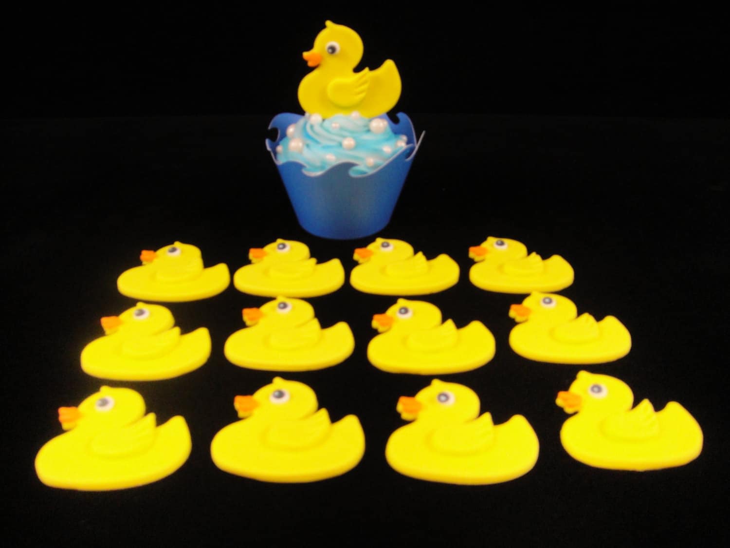 Edible Rubber Duckie Cupcake Toppers Fondant Toppers Cupcake