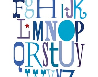 Retro alphabet | Etsy