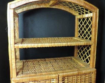 Wicker wall shelf | Etsy