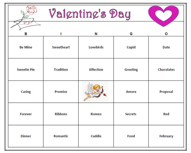 Valentines Day Party Bingo Game 30 Cards by BuyMeSomeHappiness