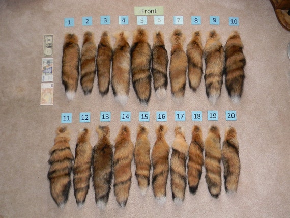 Eco Friendly Red Fox Tails by ValkyrjaAllure on Etsy