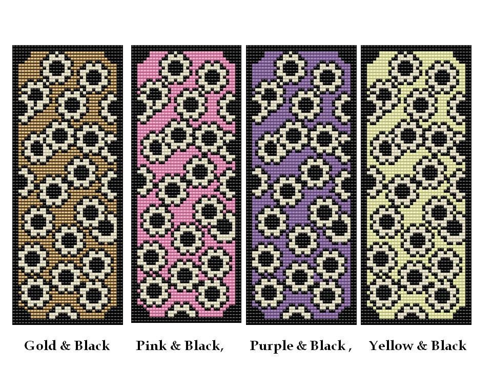 Beautiful Flower Beaded Loom Pattern for Delica or Toho Seed Beads ...