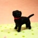 Miniature Black Labrador Retriever Tiny Crochet Dog Stuffed