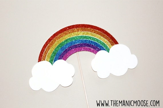 Over The Rainbow Photo Booth Props Large GLITTER Rainbow