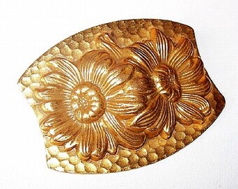 Repousse brooch | Etsy