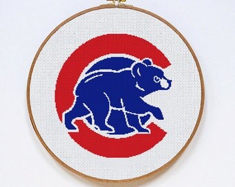 Cubs cross stitch | Etsy