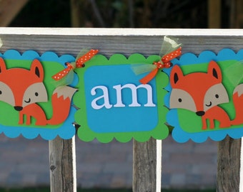 Fox Banner Woodland Banner Fox Garland Woodland Garland