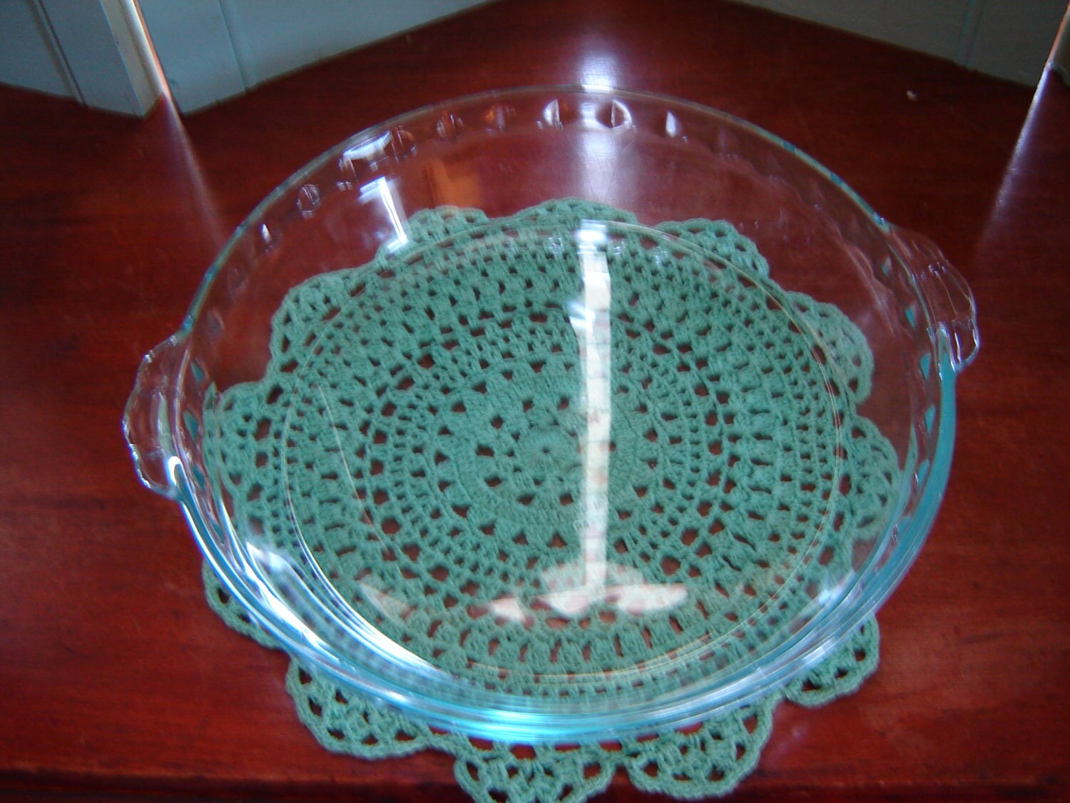 Vintage Pyrex pie plate 9.5 inch deep dish pie plate crimped edge ...