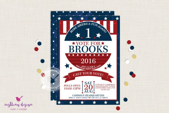 Election Invitation // Patriotic Invitation // President Invitation ...