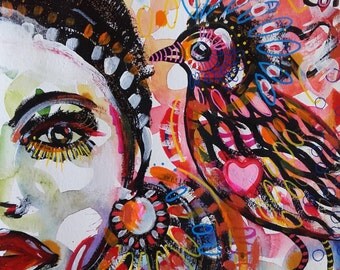 Woman face painting | Etsy