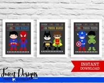 Unique bathroom rules signs related items | Etsy