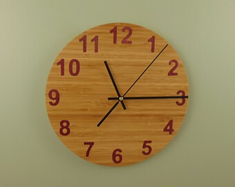 Bamboo clock | Etsy