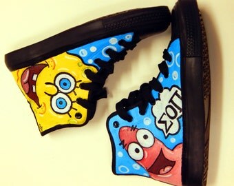 Spongebob converse | Etsy