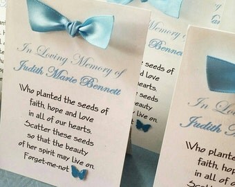 Memorial seed packet | Etsy