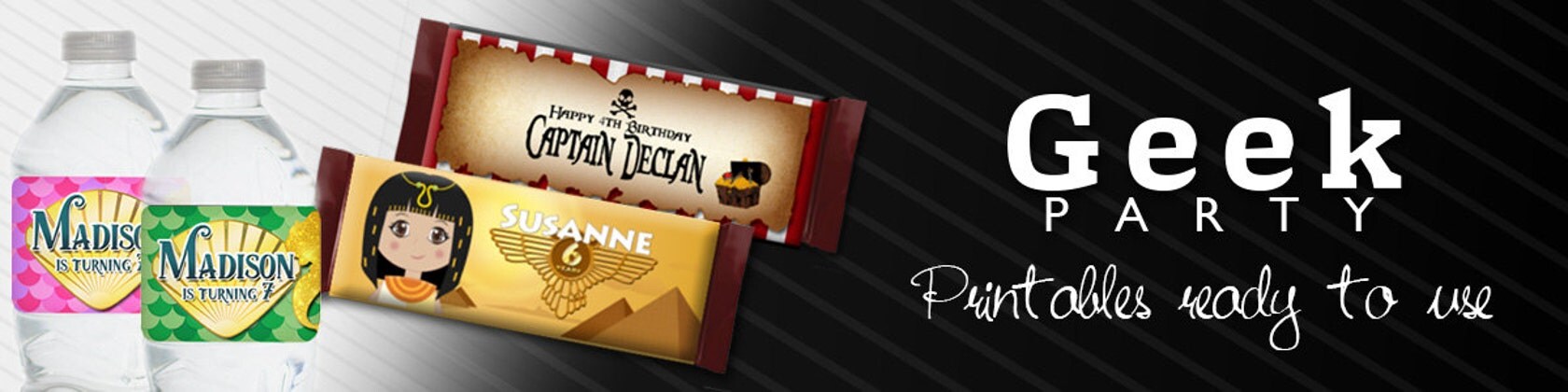 Printables ready to use. Any theme any event. by GeekParty