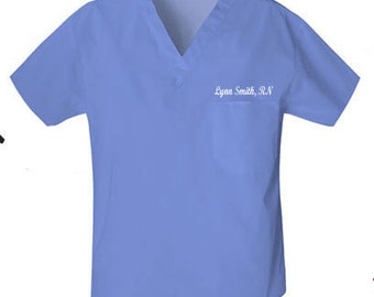 Monogrammed scrubs | Etsy