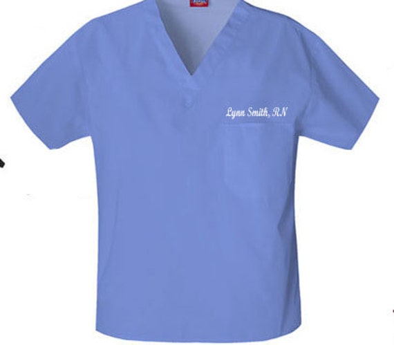 Unisex Scrub Top Personalized with Name Embroidery Lots of