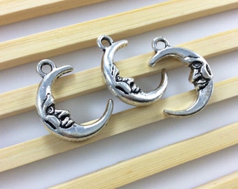 Sun and moon charm | Etsy