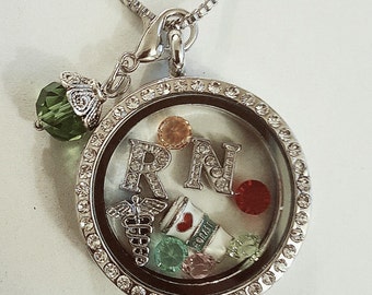 Floating locket necklace | Etsy